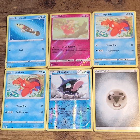 Toys | Pokemon Trading Card Set With Holo Corphish | Poshmark
